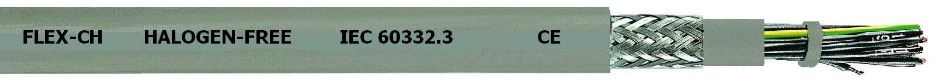 Stýrist Halófr.Flex-ch-oz 3x1 Mm2 Skerm.M J/Nr Þverm.7,00mm - Ískraft